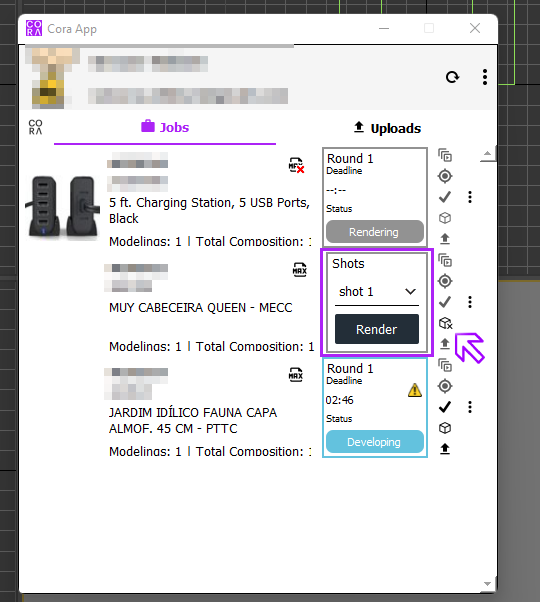 11. How to sent a job with CORA App – Cora