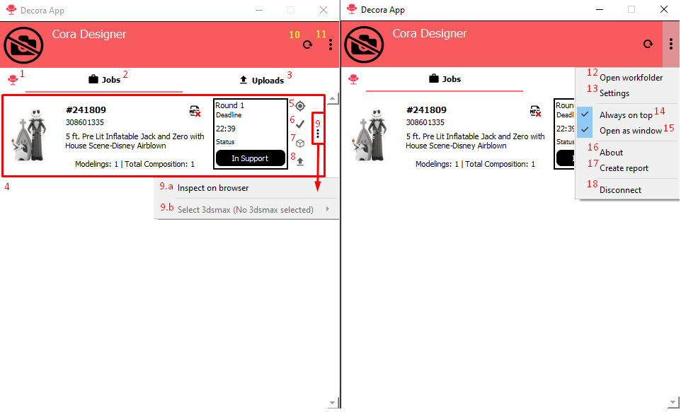 1. Functionalities – Cora